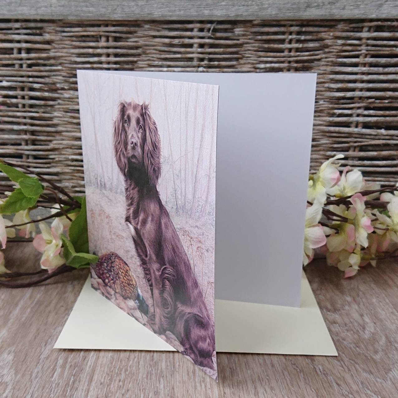 Working Cocker Spaniel Blank Greeting Card Chocolate Cocker | Etsy