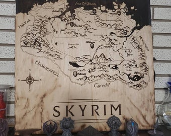 Skyrim Wood Map - Etsy