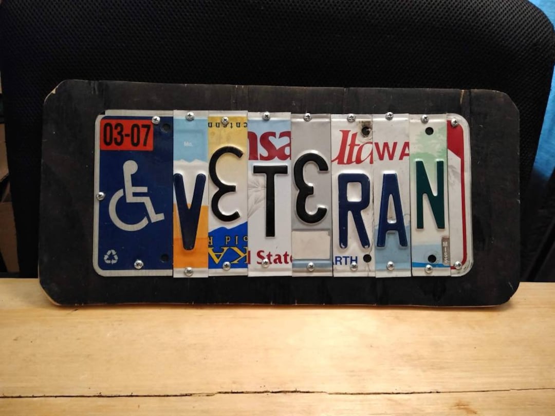 Disabled Veteran Military Armed Forces License Plate Sign - Etsy