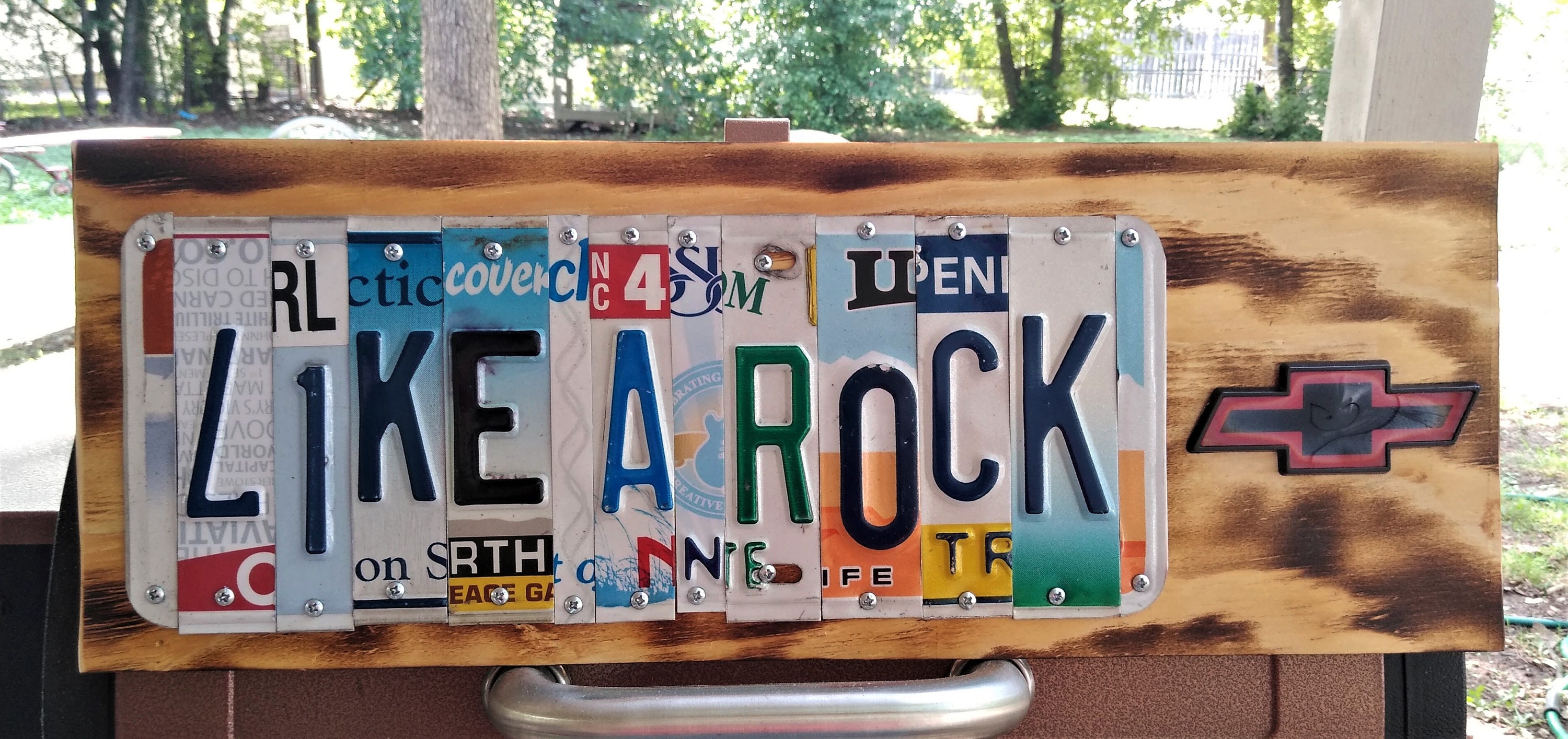Like A Rock Chevy Chevrolet License Plate Wall Hanging Decor Sign - Etsy