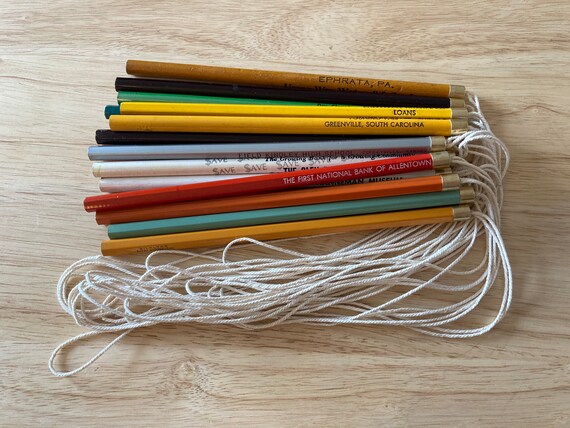 Vintage string pencils | Etsy