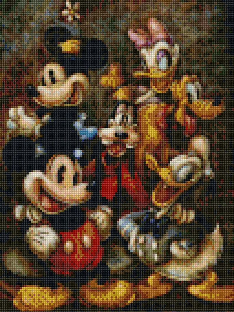 Craft Supplies & Tools 5D Diamond Painting Mickey Mouse Full Round ...