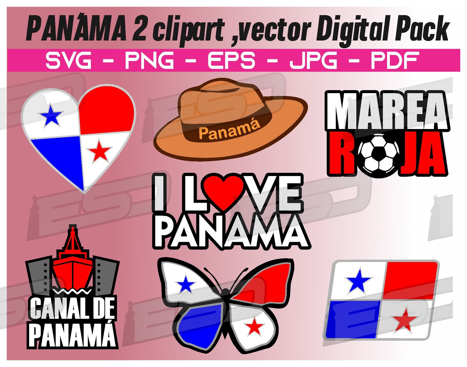 PANAMÁ 2 Vectores Paquete Digital Svg - Etsy