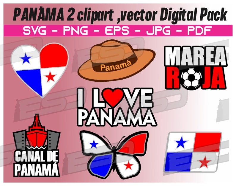 PANAMÁ 2 Vectores Paquete Digital Svg - Etsy
