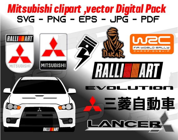 MITSUBISHI vector digital clip art svg | Etsy