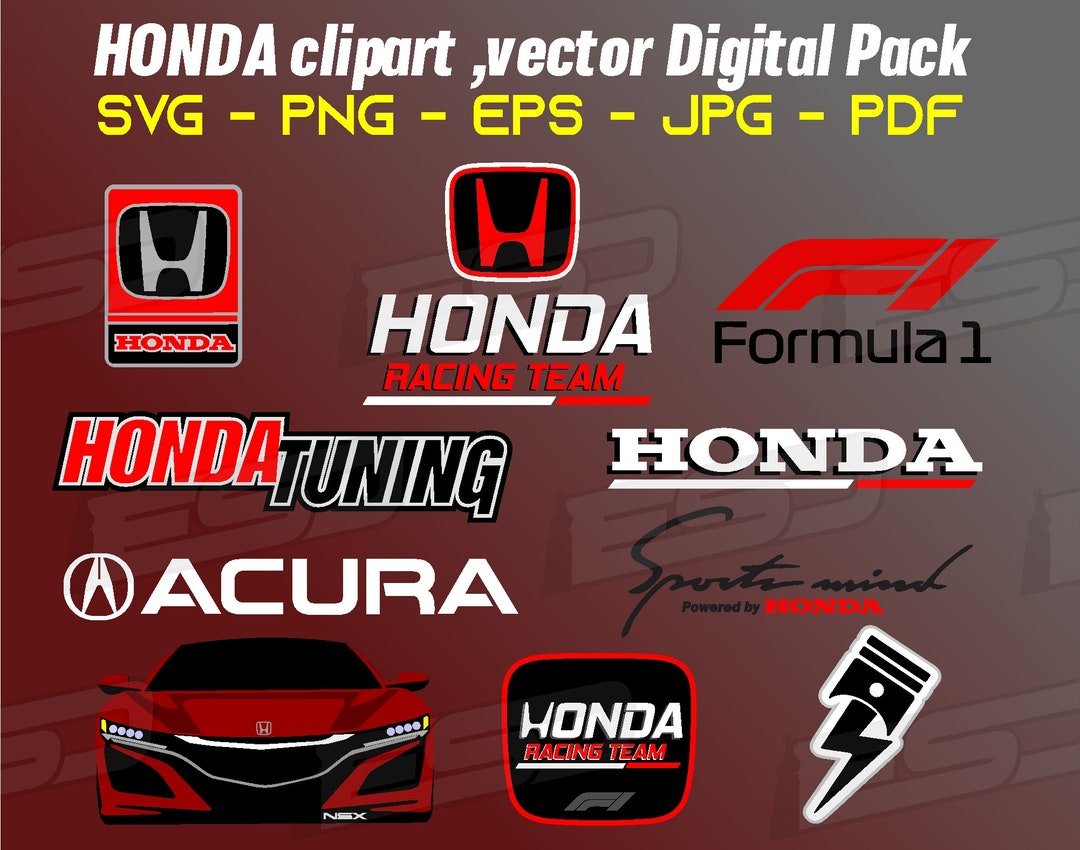 HONDA DIGITAL, Clip Art , Vector SVG - Etsy