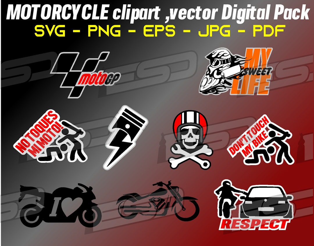 MOTOCICLETA VECTOR PACK Svg - Etsy