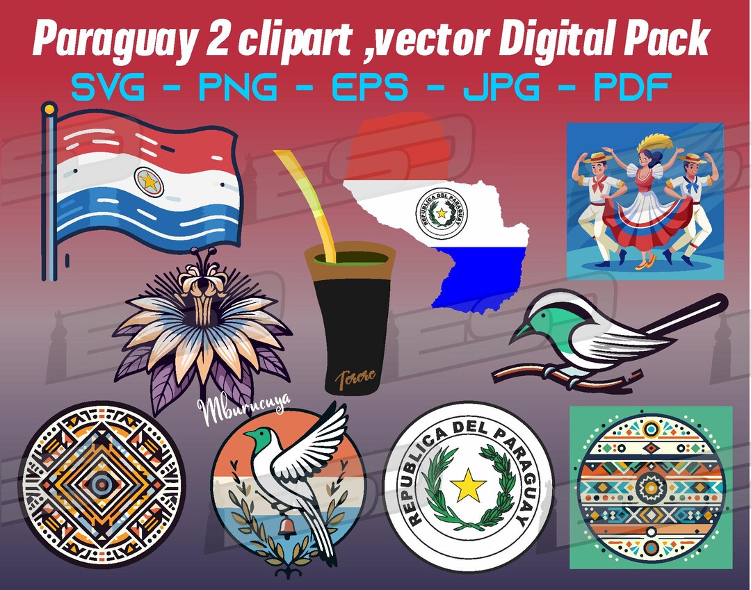 PARAGUAY 2 DIGITAL Pack SVG - Etsy