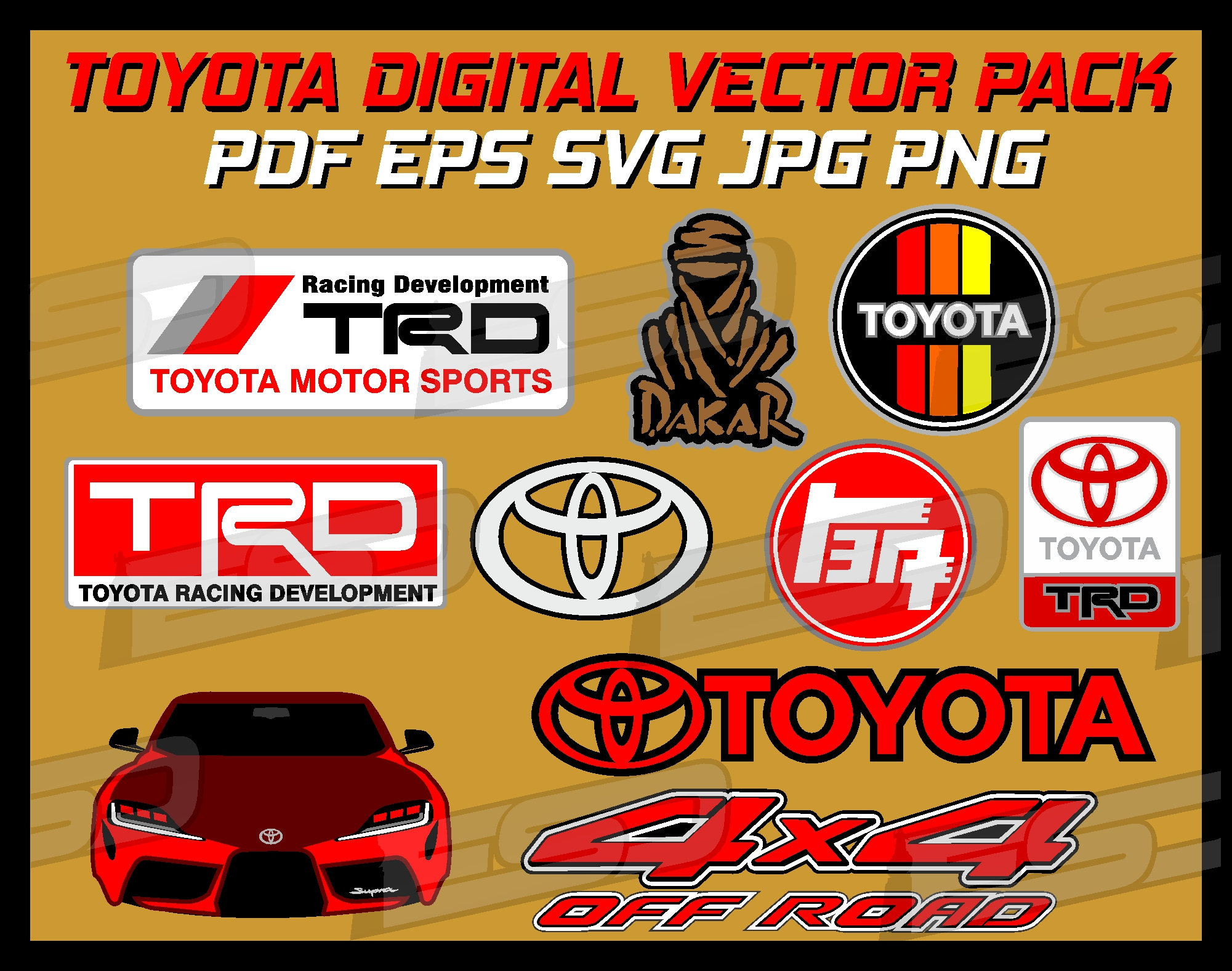 TOYOTA SVG Paquete Vectorial Digital - Etsy