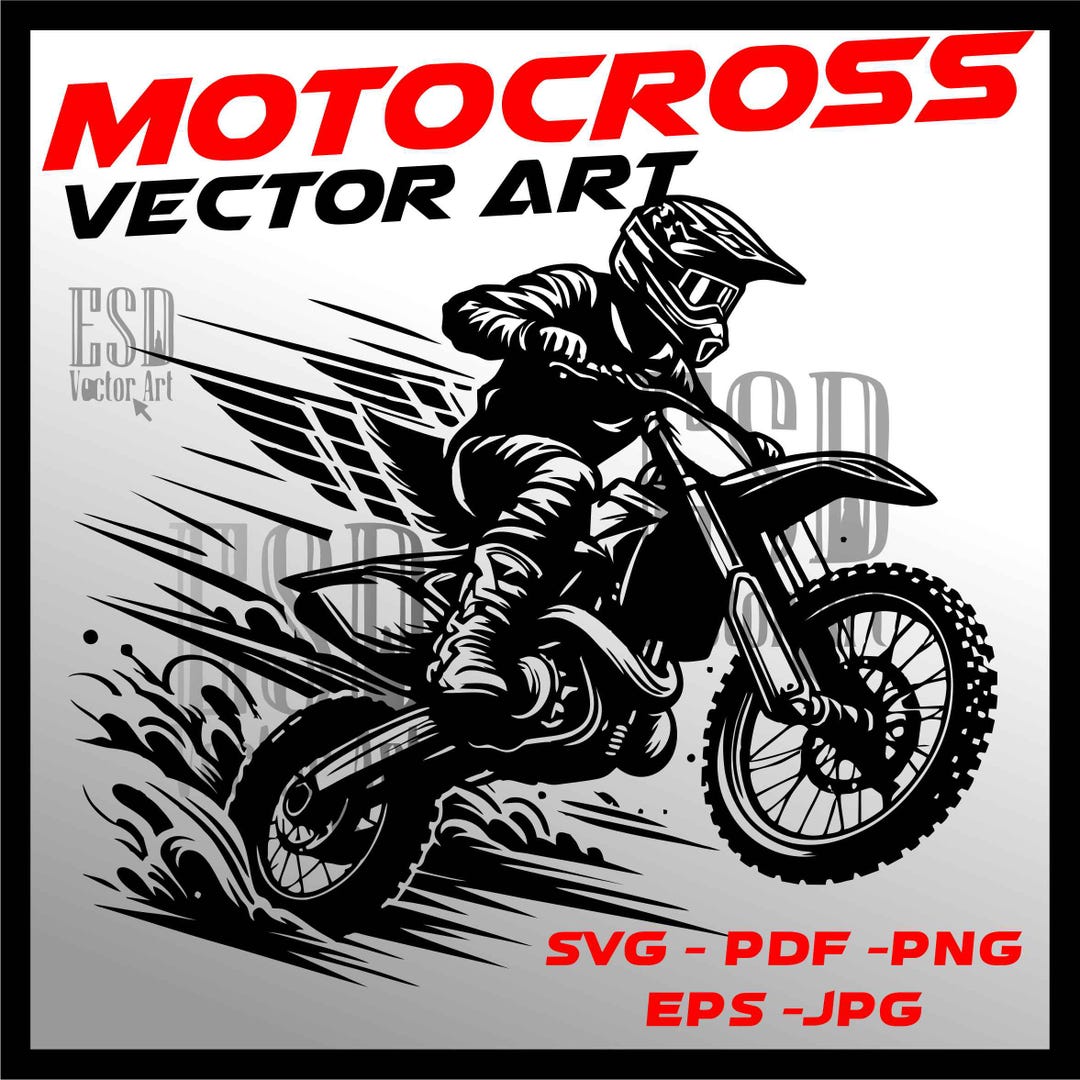 MOTOCROSS 2 Digital Design SVG , Eps , Png, Pdf, Jpg - Etsy