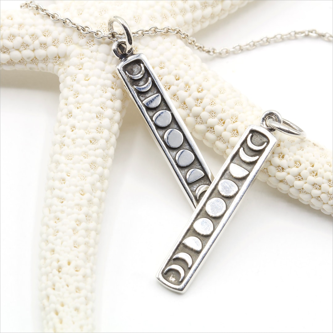 Moon Phases Charm Lunar Phases Celestial Jewelry Moon - Etsy