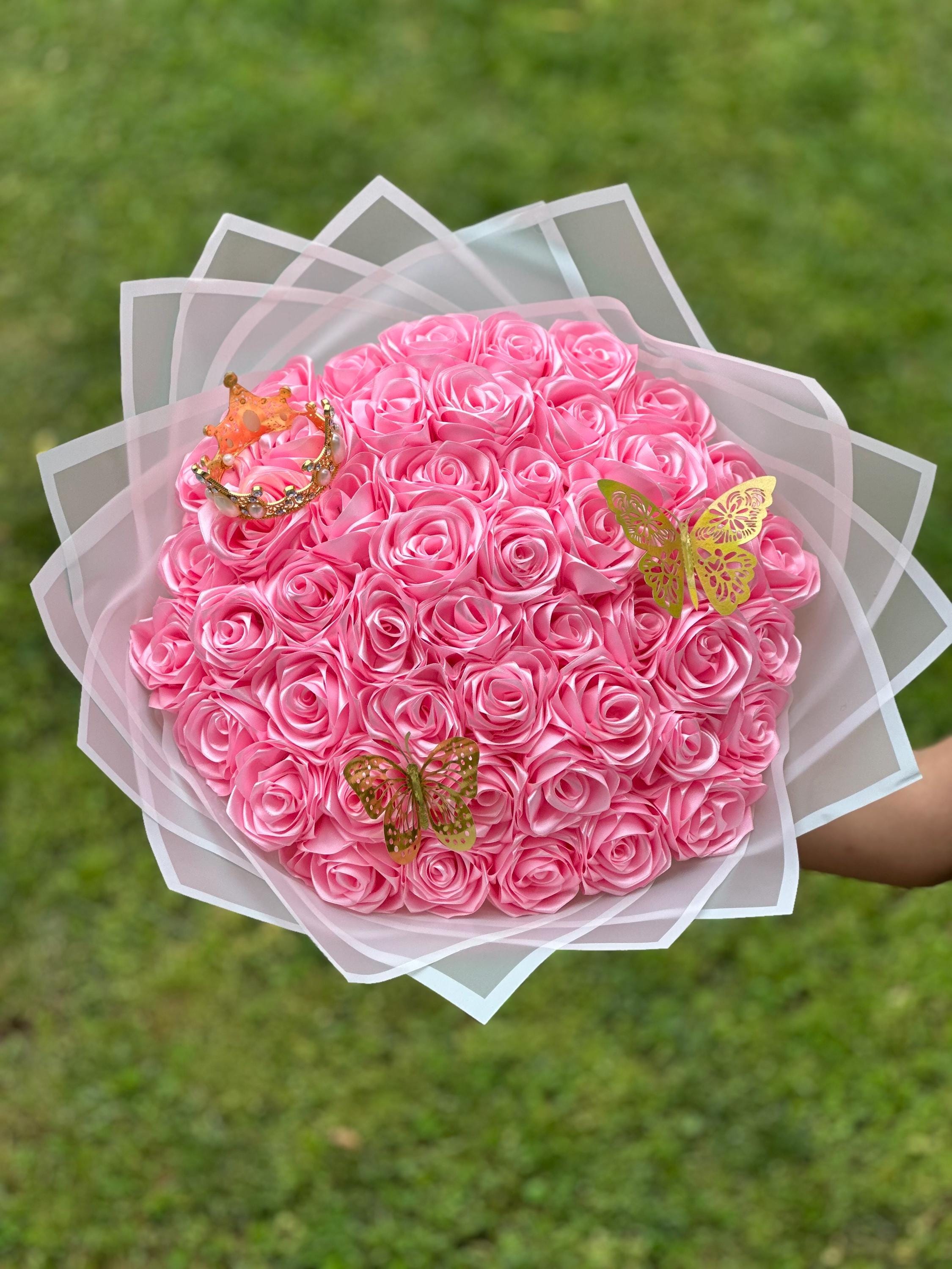 Eternal Roses Bouquet Ramo De Flores Eternas 50ct 50 Rosas Día De La ...