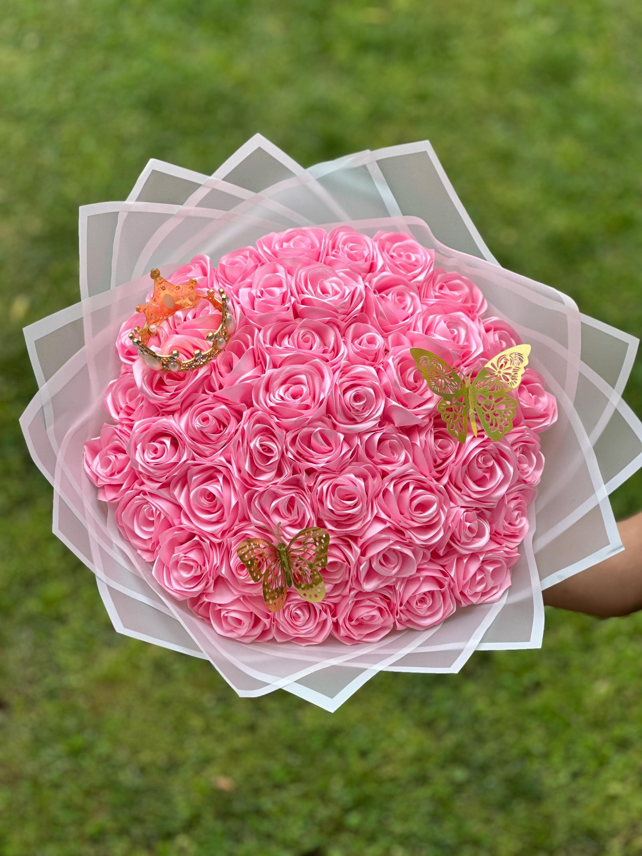 Eternal Roses Bouquet Ramo De Flores Eternas 50ct 50 Rosas Día De La ...