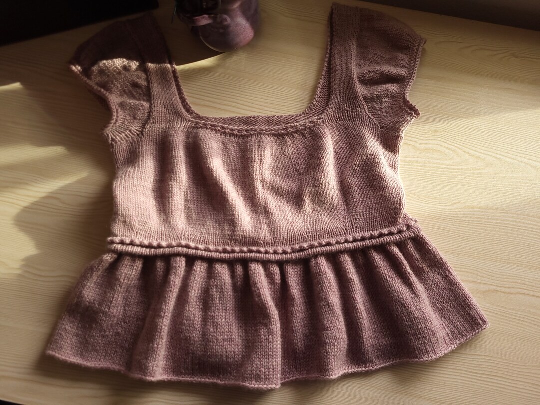 Magnolia Crop Top Knitting Pattern - Etsy