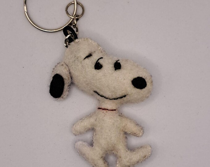 Snoopy Felt Keychain - Etsy