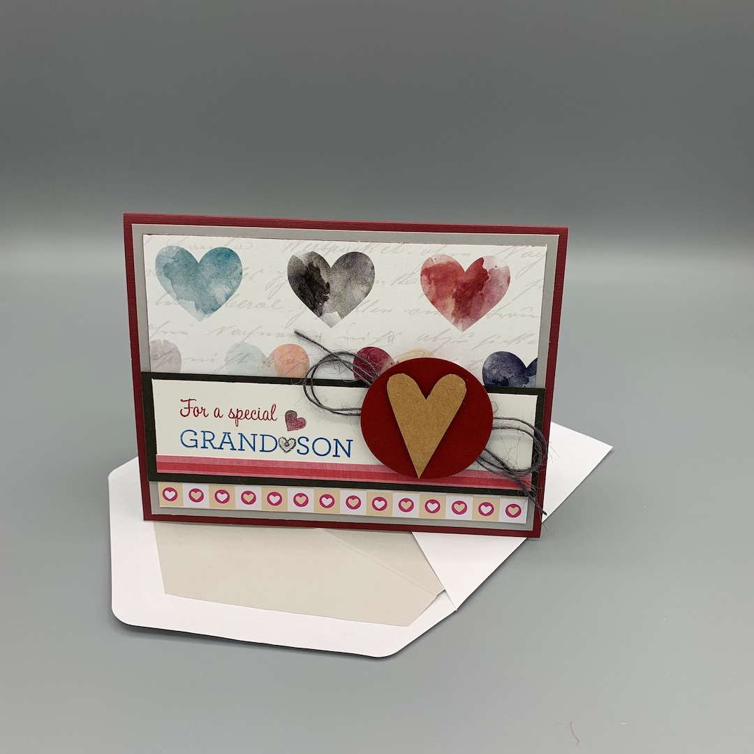 Card for Grandson, for a Special Grandson, Handmade Greeting Card ...