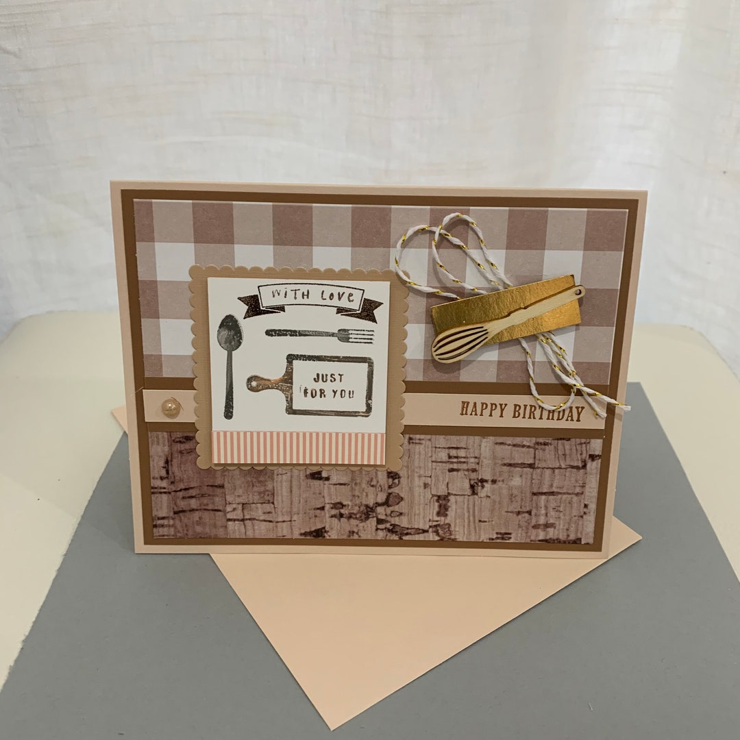 Card for Cook, Baker, Chef, Happy Birthday, Handmade Greeting, Country ...