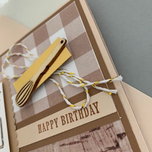 Card for Cook, Baker, Chef, Happy Birthday, Handmade Greeting, Country ...