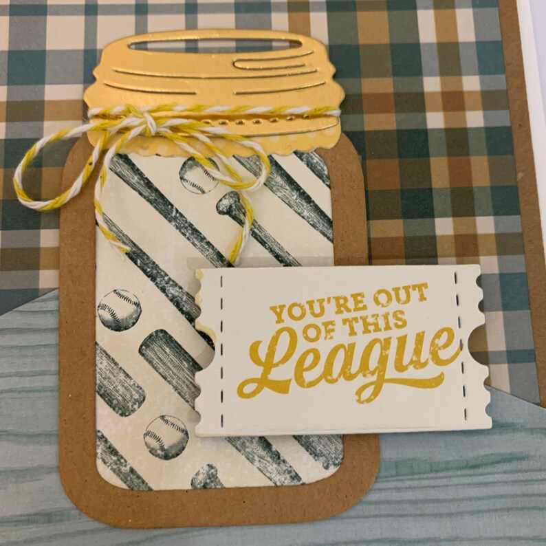 Mason Jar Happy Birthday Plaid Baseball-themed Handmade - Etsy