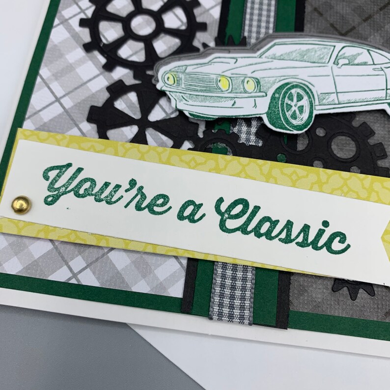 Handmade Car Lover Birthday Card: Classic Plaid Greeting - Etsy