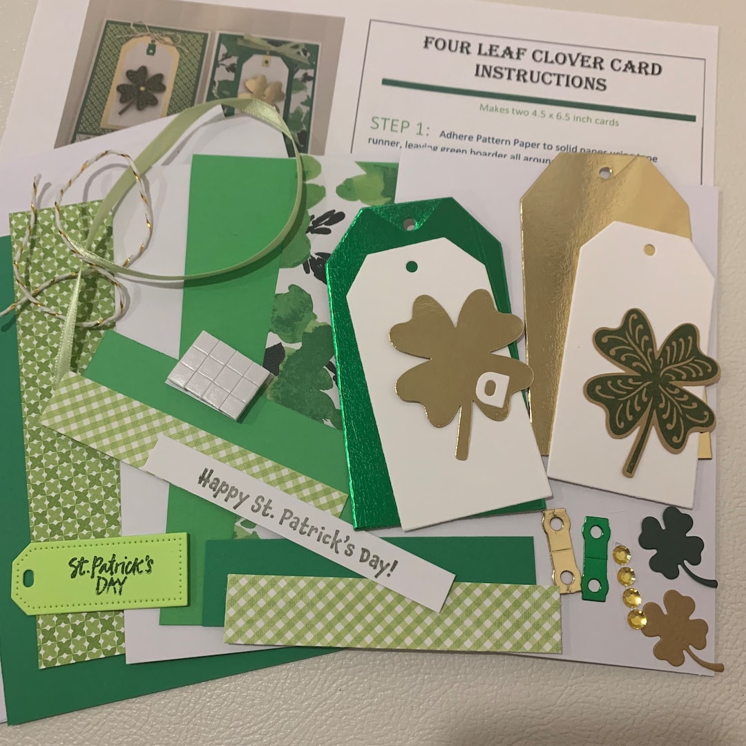St Patrick's Day Greeting Card Kit, Makes 2 Large Cards 6.5 X 4.5 ...