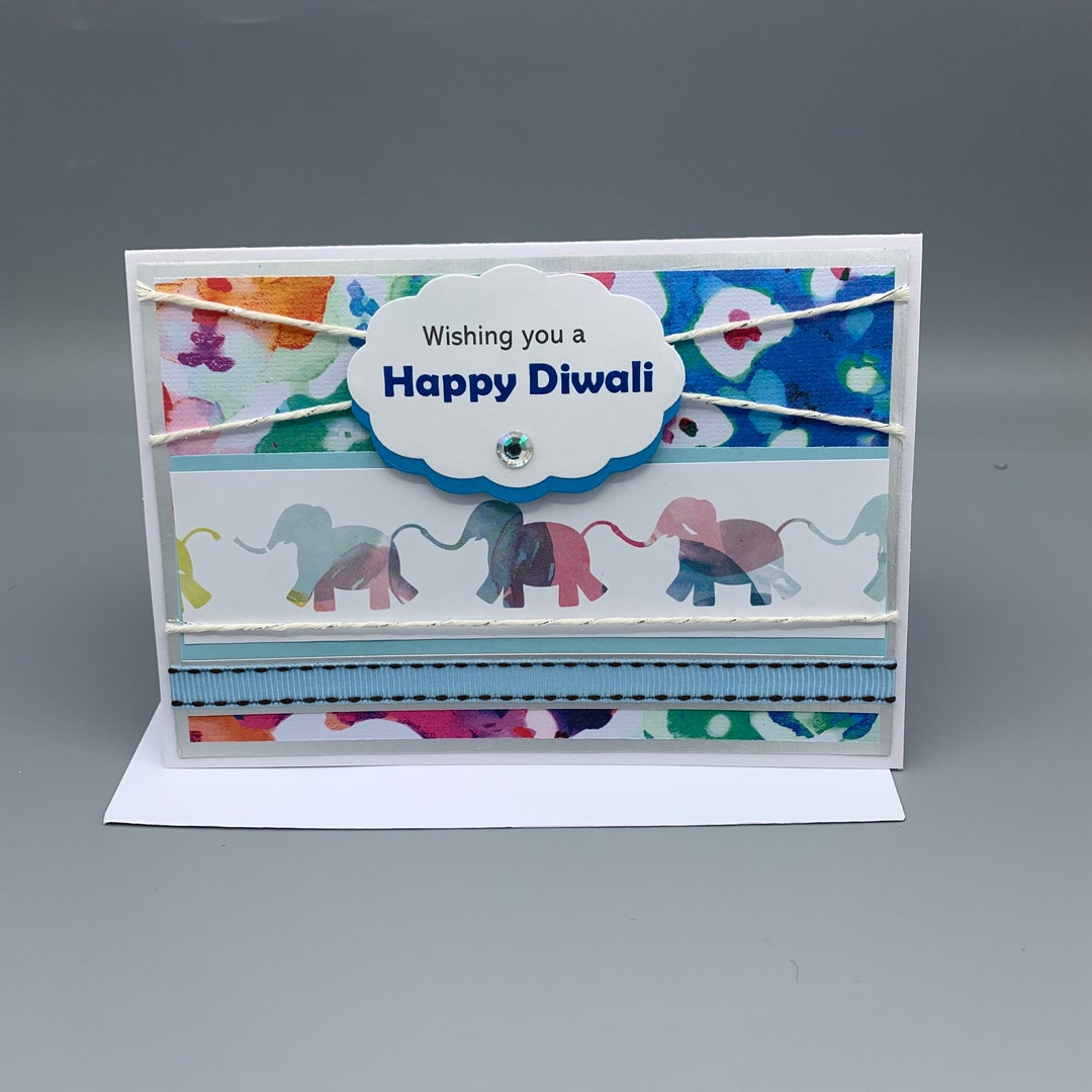 Colorful Diwali Card, Festival of Lights, Indian Greeting Card ...
