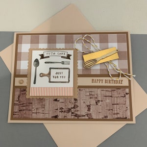 Card for Cook, Baker, Chef, Happy Birthday, Handmade Greeting, Country ...