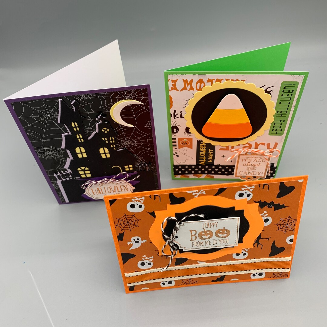 Halloween DIY Card Kit, Makes 3, Hand Made Craft Project, Haunted House ...