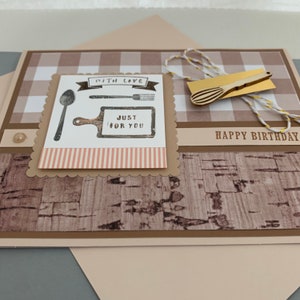 Card for Cook, Baker, Chef, Happy Birthday, Handmade Greeting, Country ...