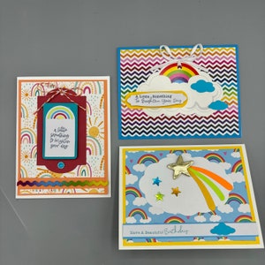 Rainbow DIY Card Kit, Makes 3 Note Cards to Brighten Your Day, Features ...