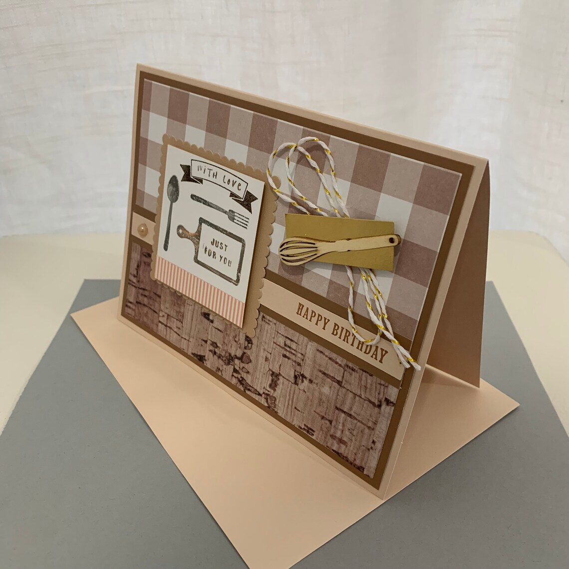 Card for Cook, Baker, Chef, Happy Birthday, Handmade Greeting, Country ...