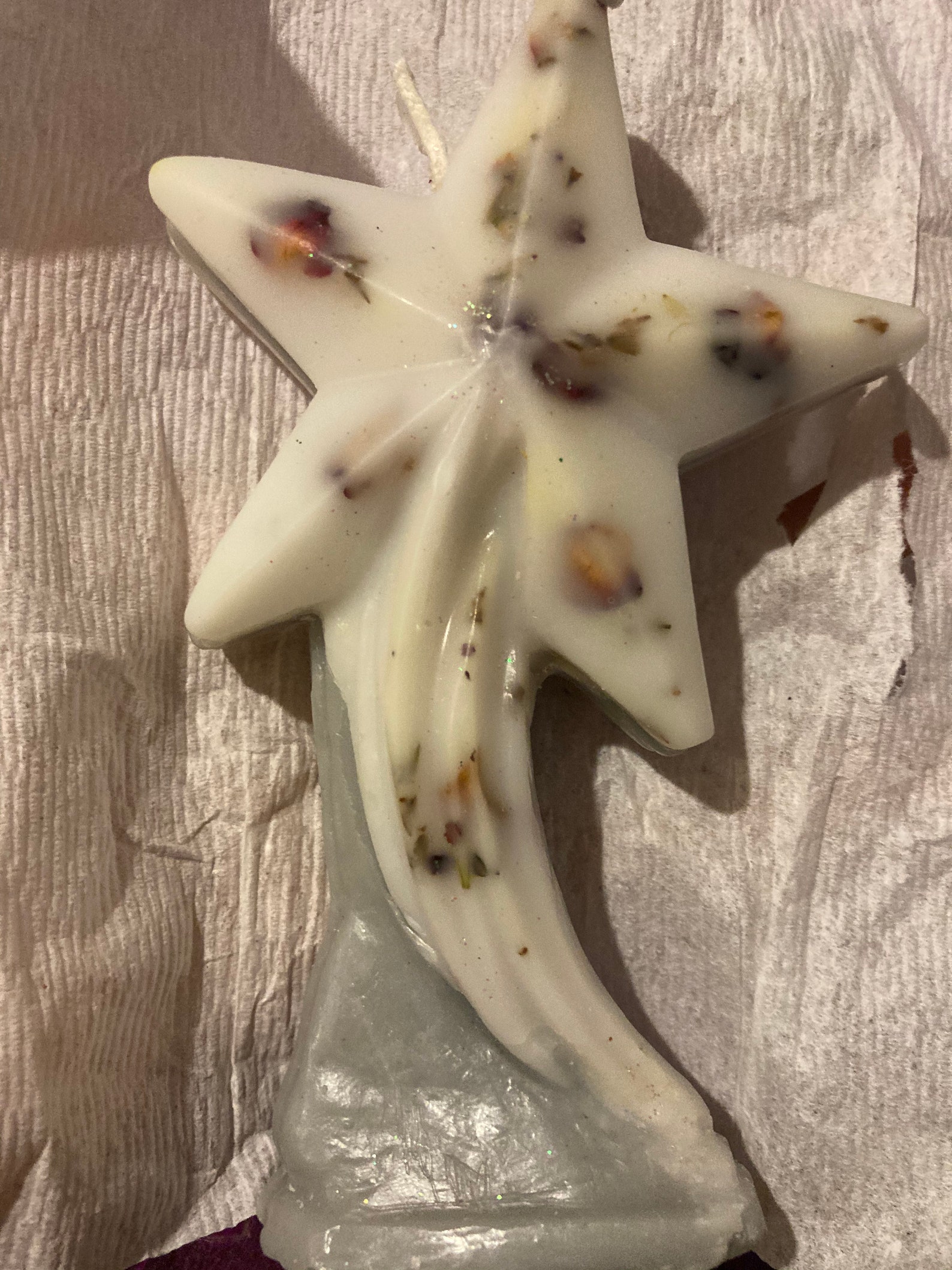 Herb and Crystal Shooting Star Candle - Etsy