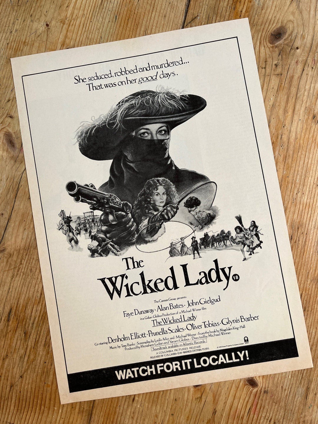 Original Vintage the Wicked Lady Movie Advert Retro Print Magazine ...