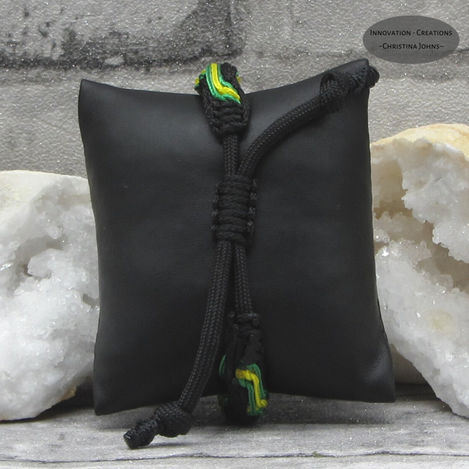 Jamaica Colours Vortex Braided Bracelet. Black Gold & Green - Etsy