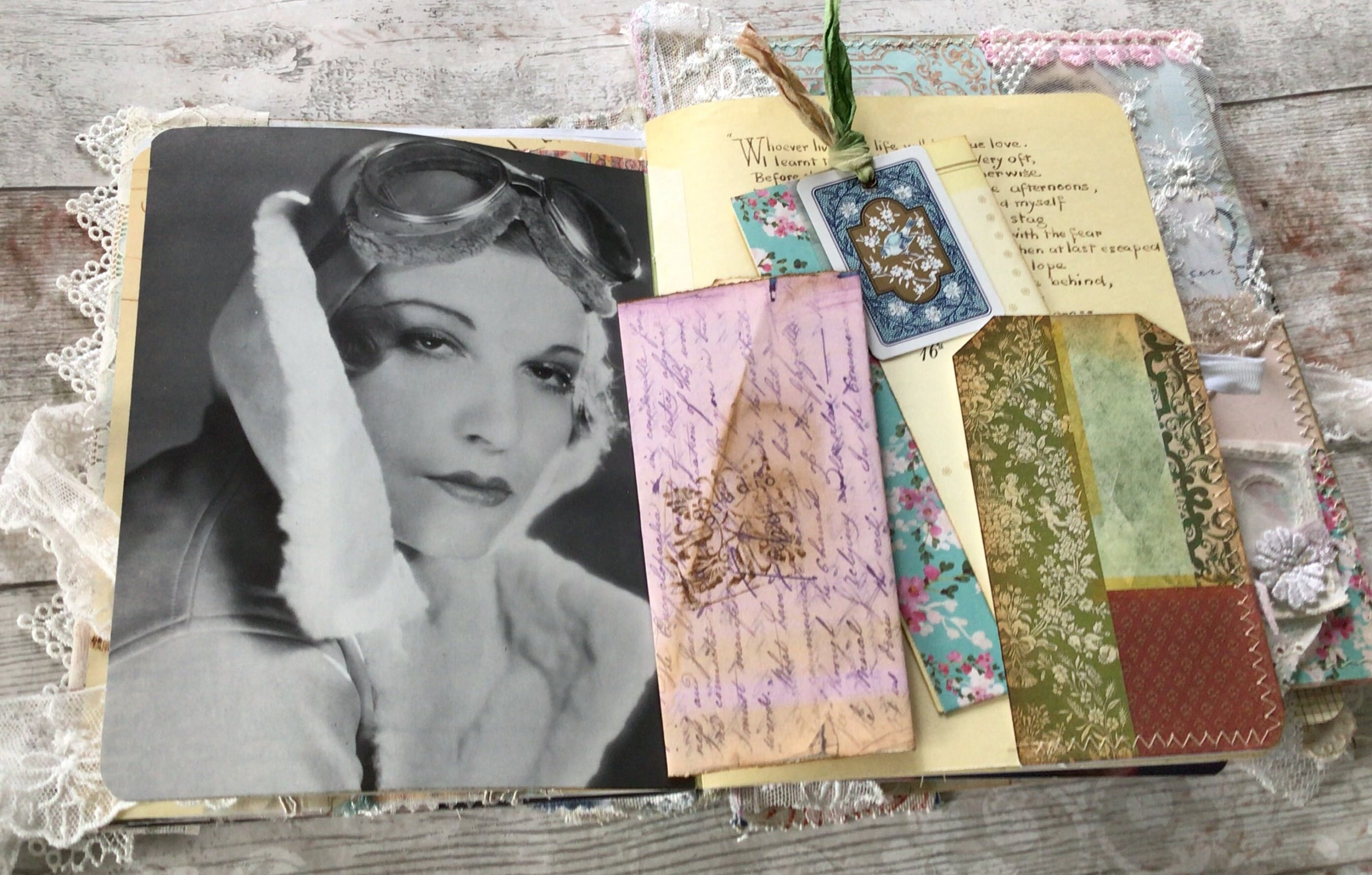 Vintage Junk Journal torn Letters Multi Layered Junk Journal Pretty ...