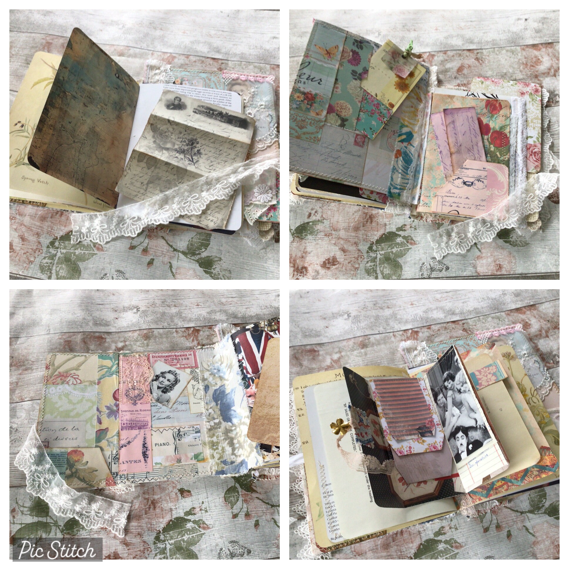 Vintage Junk Journal torn Letters Multi Layered Junk Journal Pretty ...