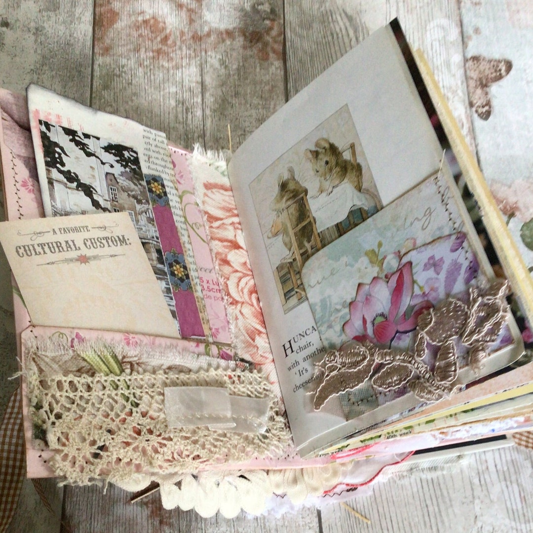 Vintage Junk Journal. Authentic Linen Pretty Journal Blank and - Etsy