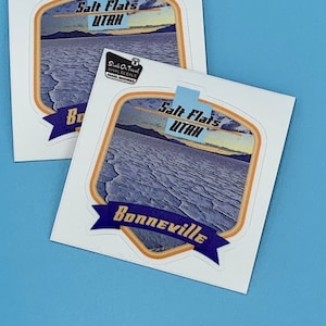 Bonneville Salt Flats Decal / 2.5" Sticker / Great Salt Lake / Utah ...