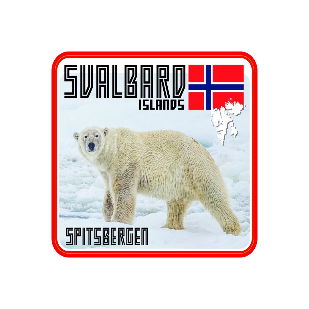 Svalbard Islands Decal / 2.5" Sticker / Polar Bear / Ice Bear / Norway ...