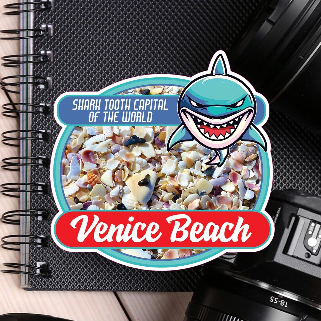Venice Beach Decal / 2.5" Sticker / Florida / Shark Teeth / South ...