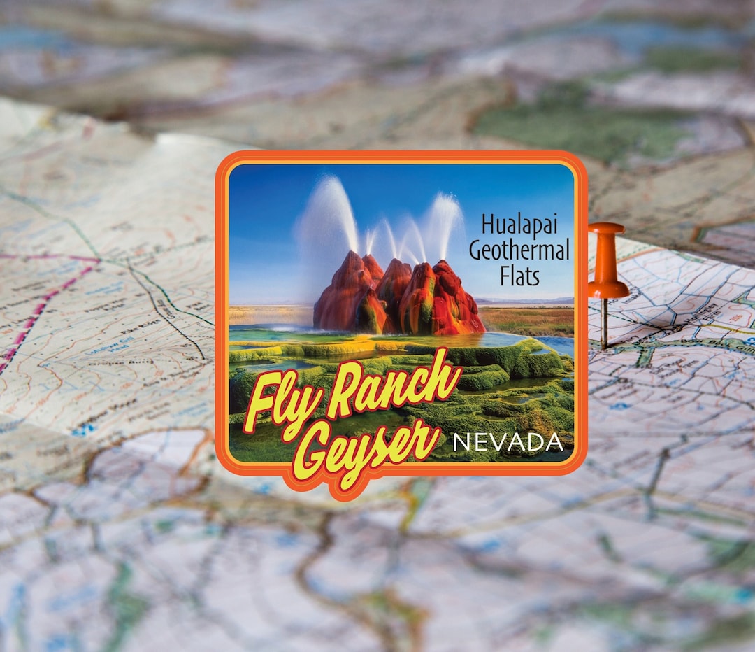 Fly Ranch Geyser Decal / 2 1/2 Sticker / Hualapai Geothermal Flats ...