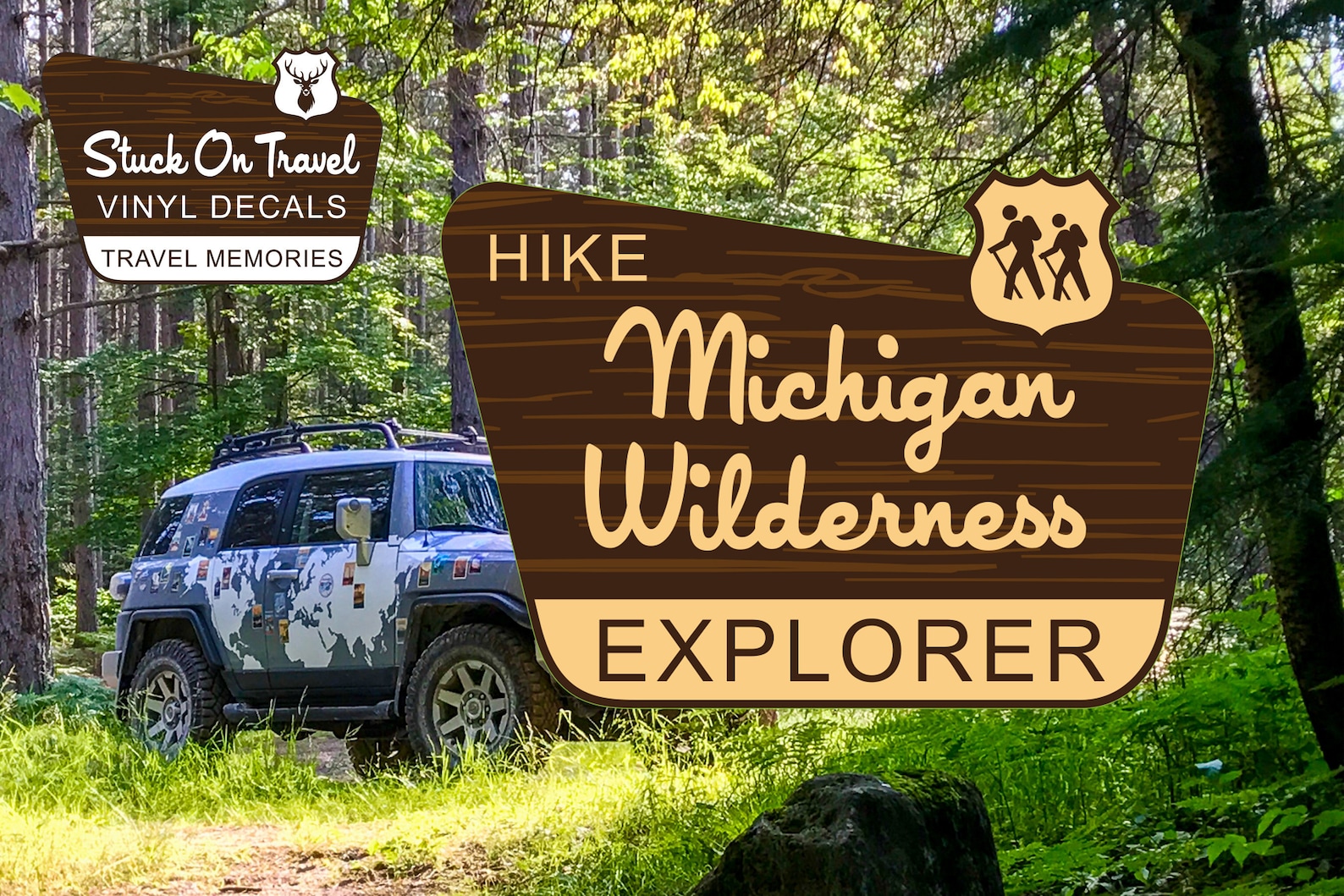 Michigan Wilderness Decal / 3.5" Sticker / Hike / Forest / Sign ...