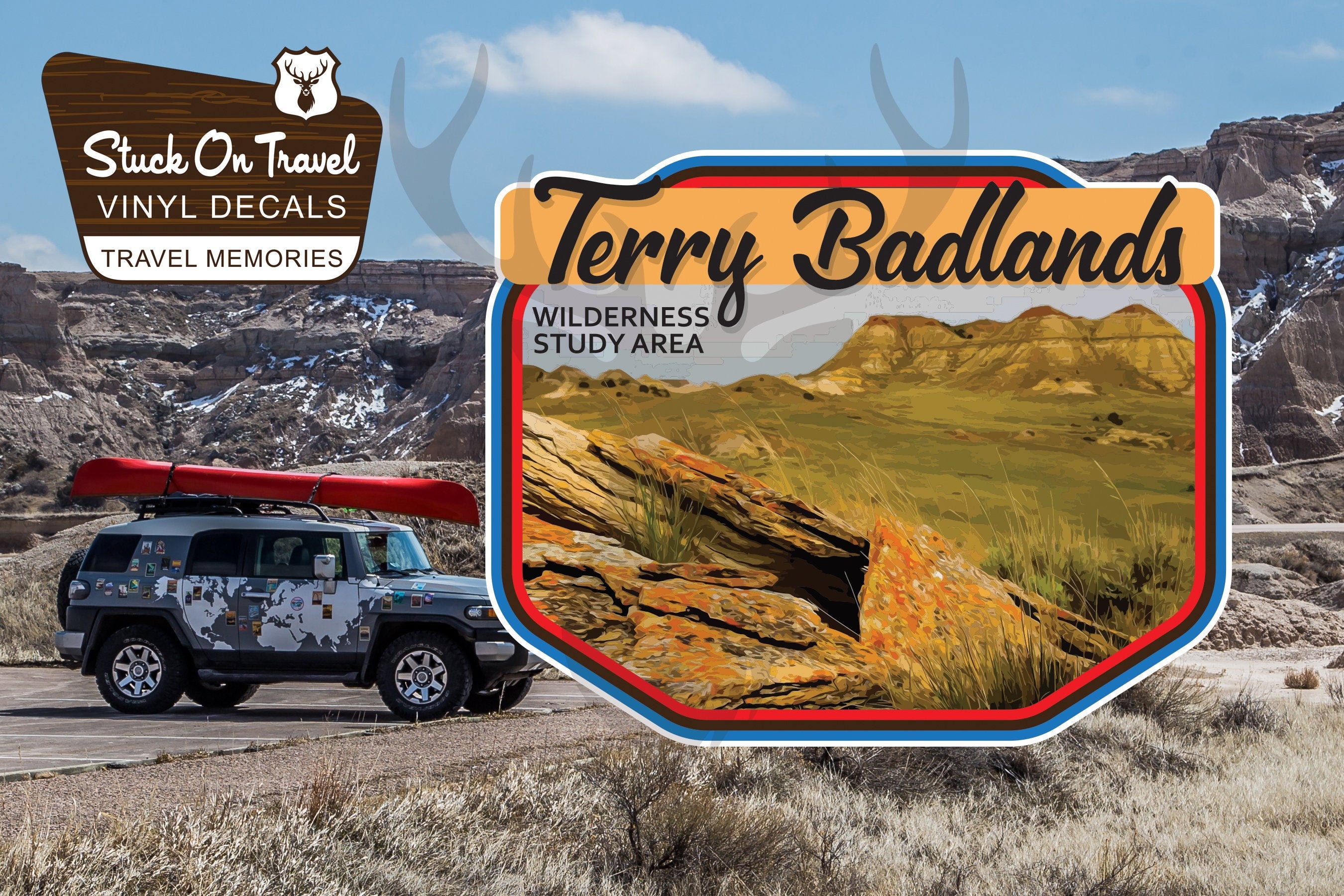 Terry Badlands WSA Decal / Sticker / Badlands / Montana / Buttes ...