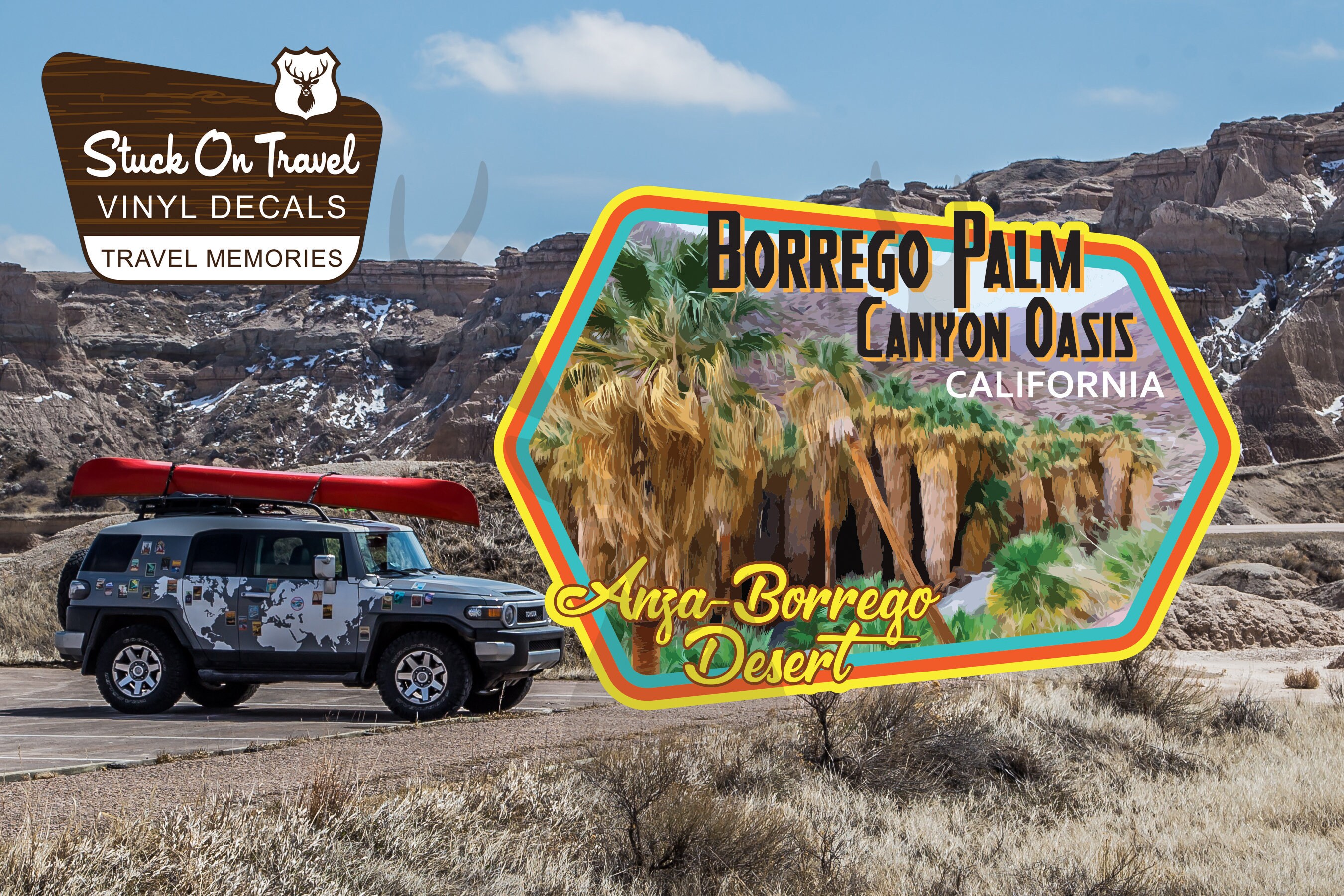 Anza-borrego Desert Palm Oasis Decal / 2.5 Sticker / - Etsy