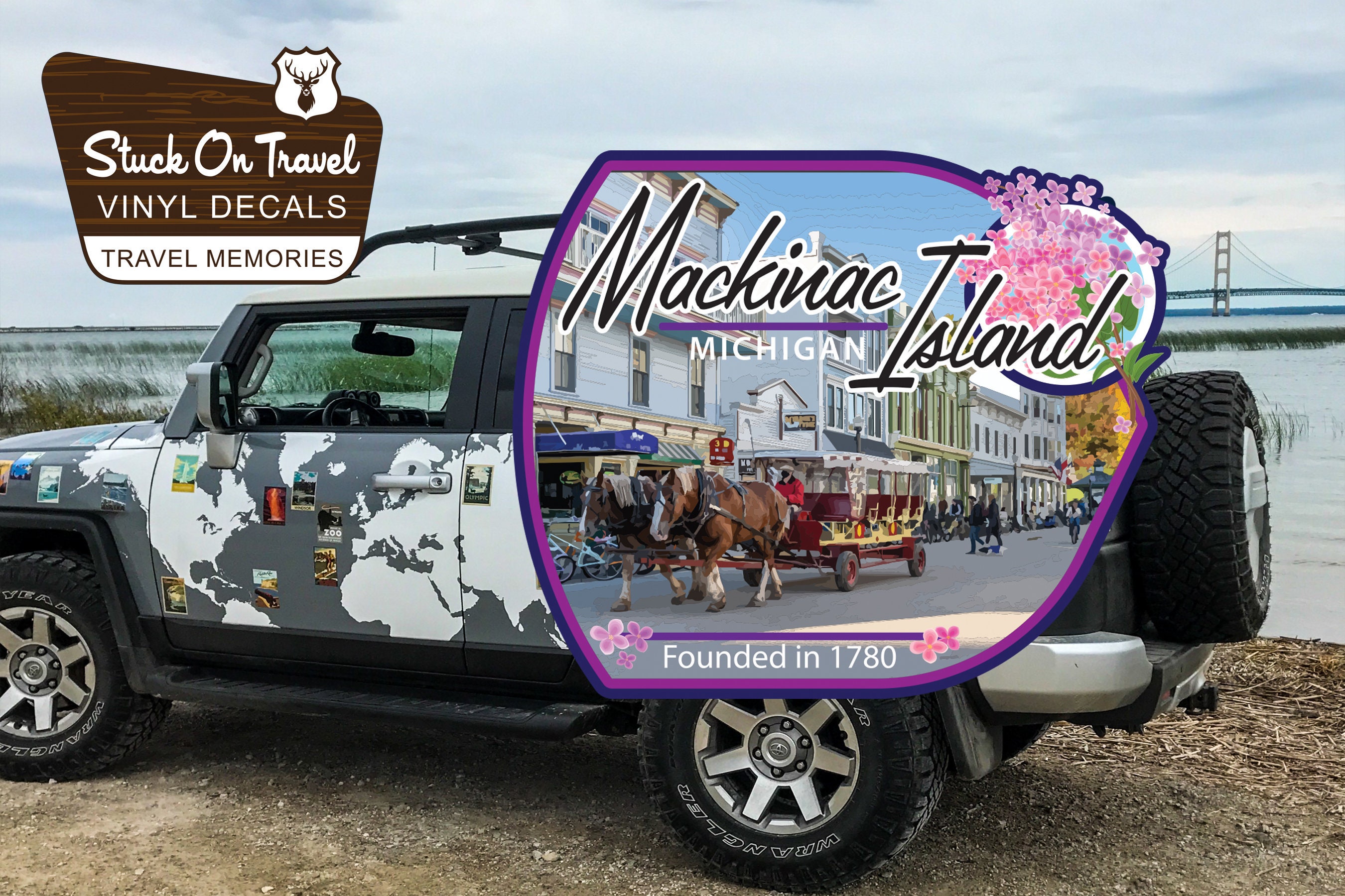 Mackinac Island Magnet / 3.5 Magnet / Great Lakes / UP / | Etsy