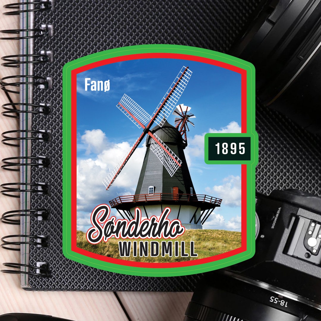 Sonderho Molle Windmill Decal / 2.5" Sticker / Denmark / Wadden Sea ...