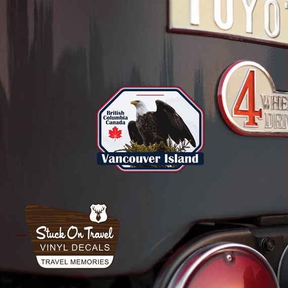 Vancouver Island Decal / Sticker / Bald Eagle / Canada / | Etsy