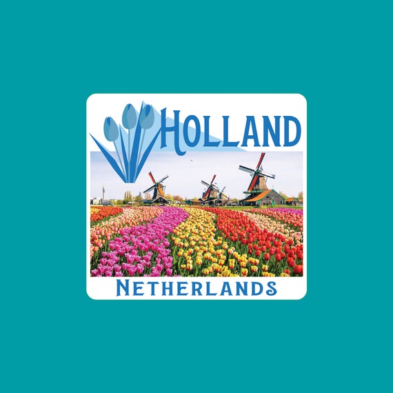 Holland Netherlands Decal / 2.5 Sticker / Tulips / - Etsy