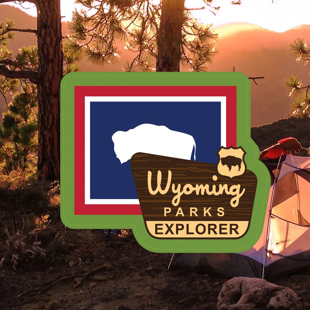 Wyoming Parks Explorer Decal / 3.5" Sticker / Flag / Sign / National ...