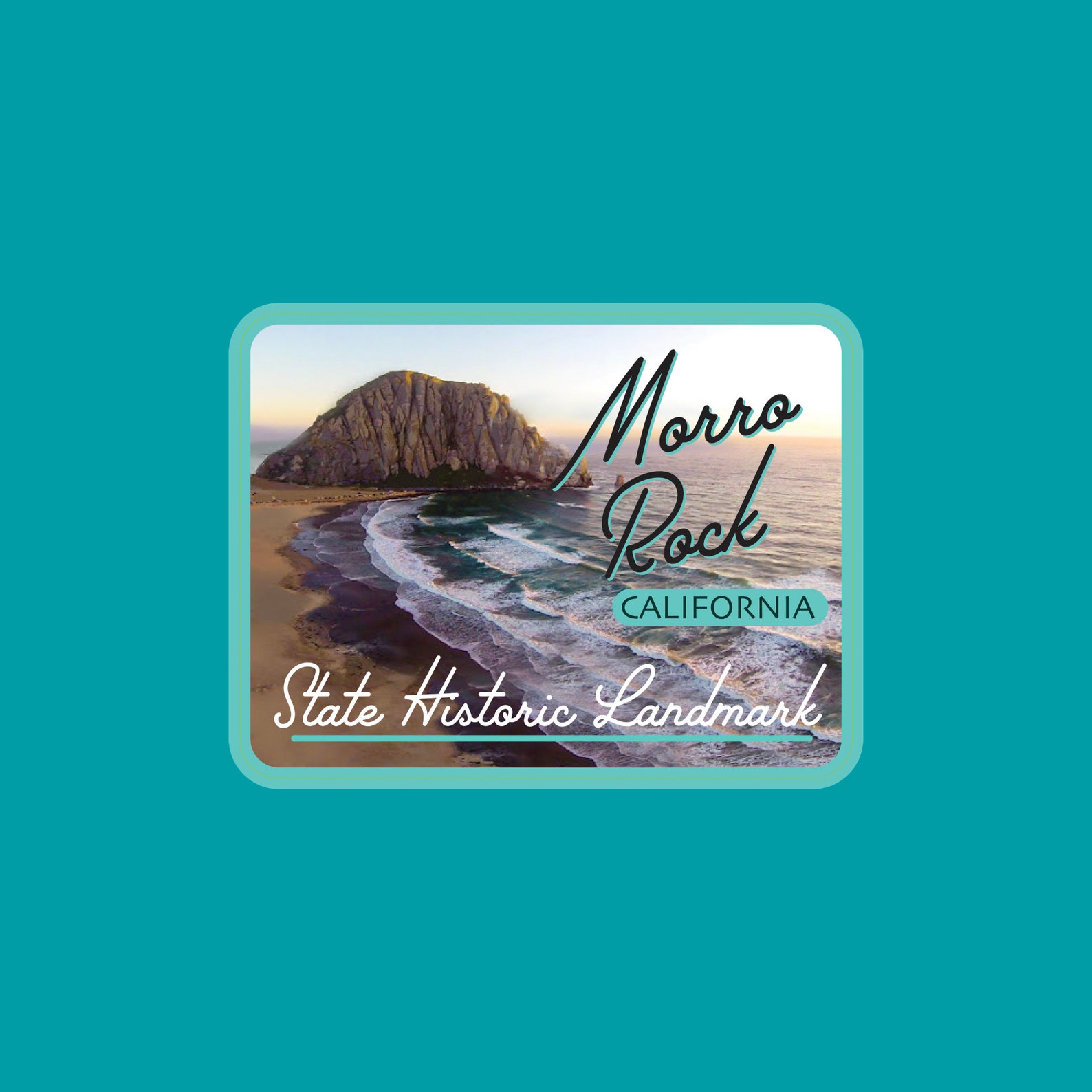 Morro Rock Decal / 2.5 Sticker / Morro Bay / California / Pacific Coast ...